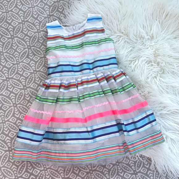 Halabaloo | Dresses | Halabaloo Little Girls Ribbon Tulle Fit Flare ...